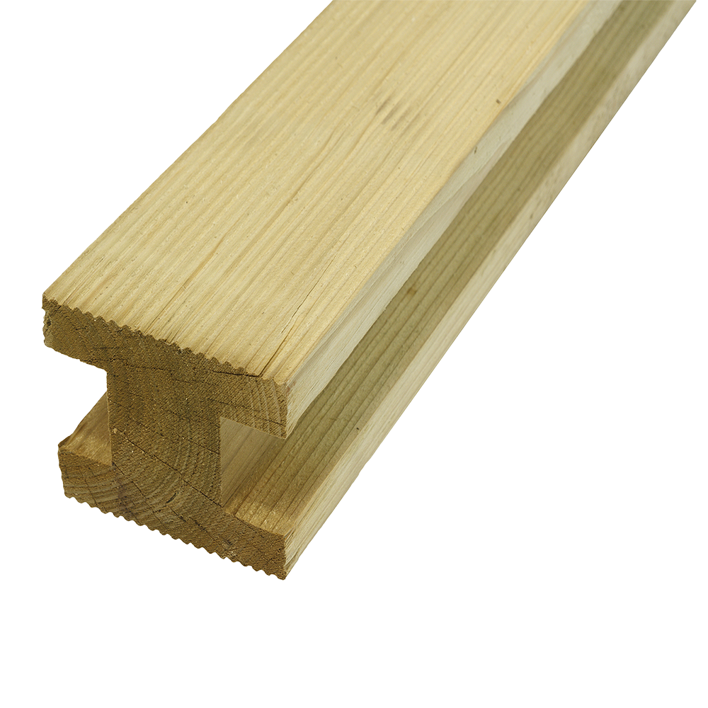 Elite Grooved Fence Panel H Post - Broadshires Fencing Supplies